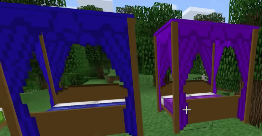How To Make A Canopy Bed In Minecraft Hanaposy
